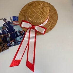 Laura Ashley | Accessories | Vintage Laura Ashley Girls Straw Boater ...